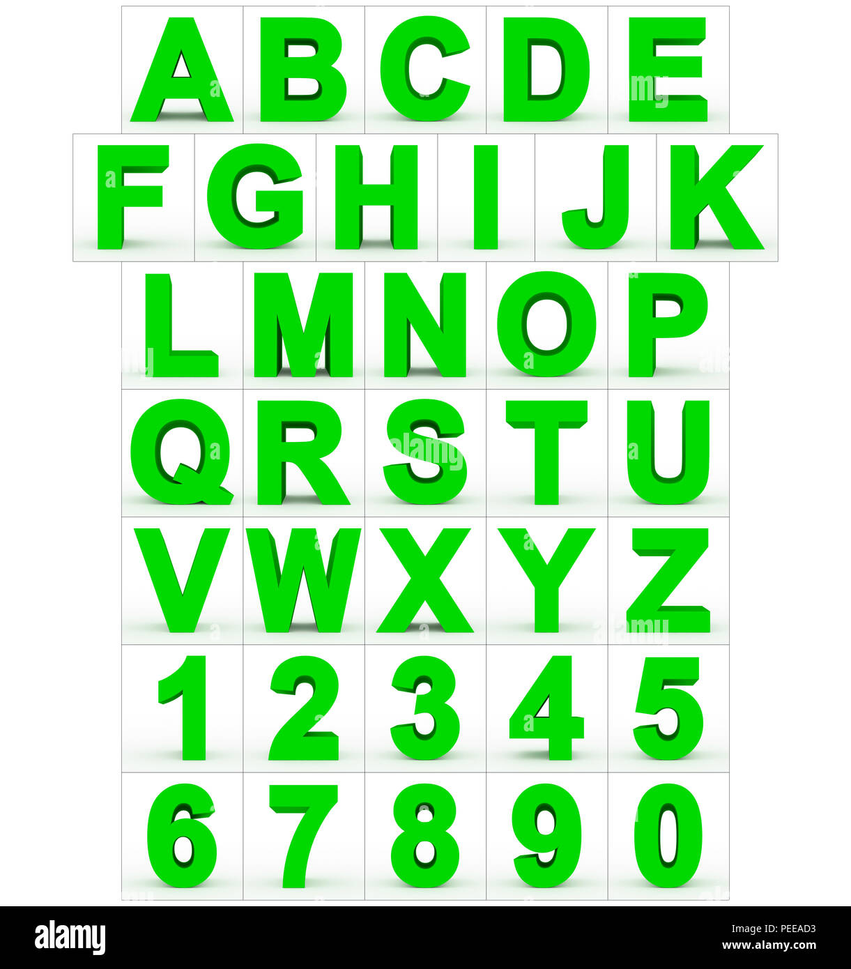 3d letter green hi-res stock photography and images - Alamy