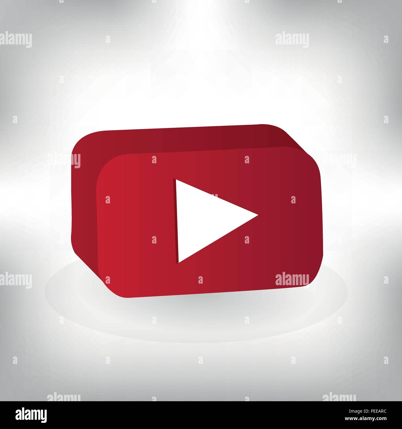 big red button with a start sign, vector illustration Stock Vector ...