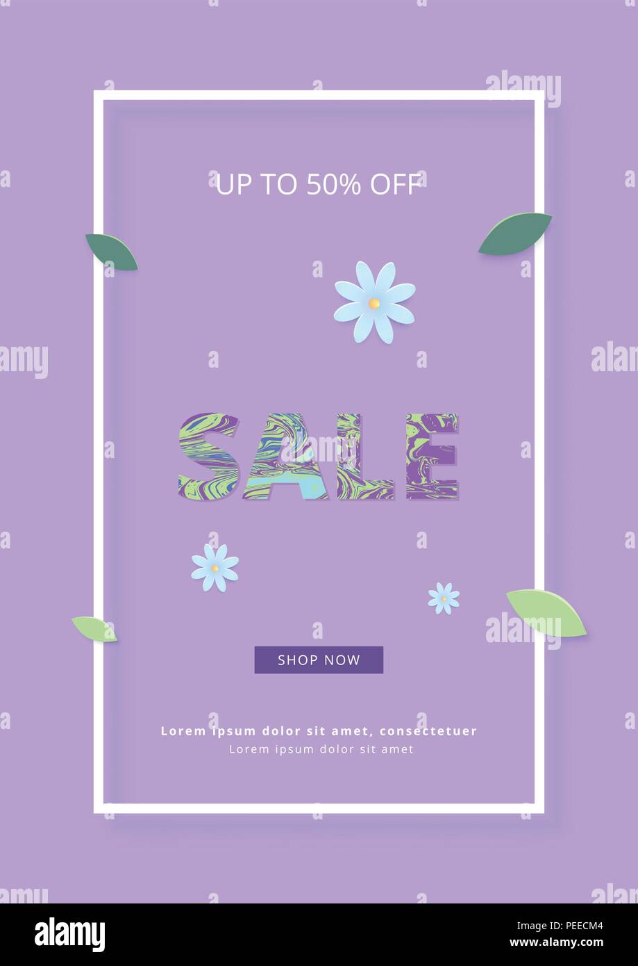 Vertical Sale banner with frame. Element for graphic design - ad ...