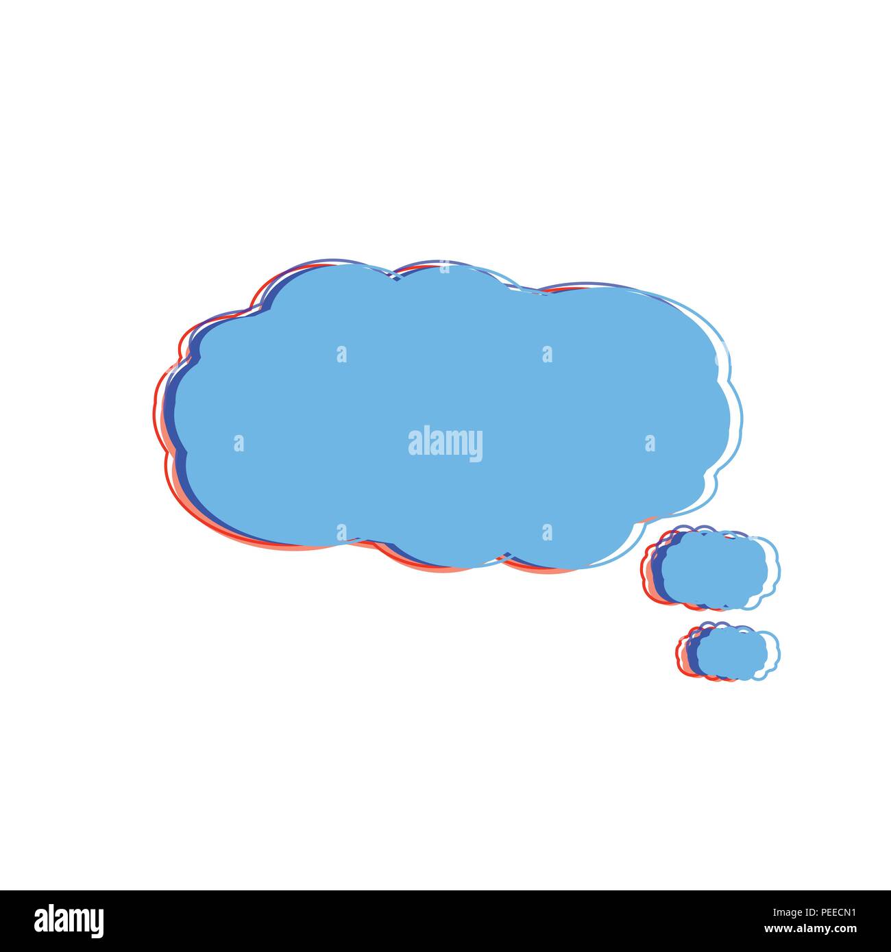 Flat vector banner. Empty bubble isolated on white background ...