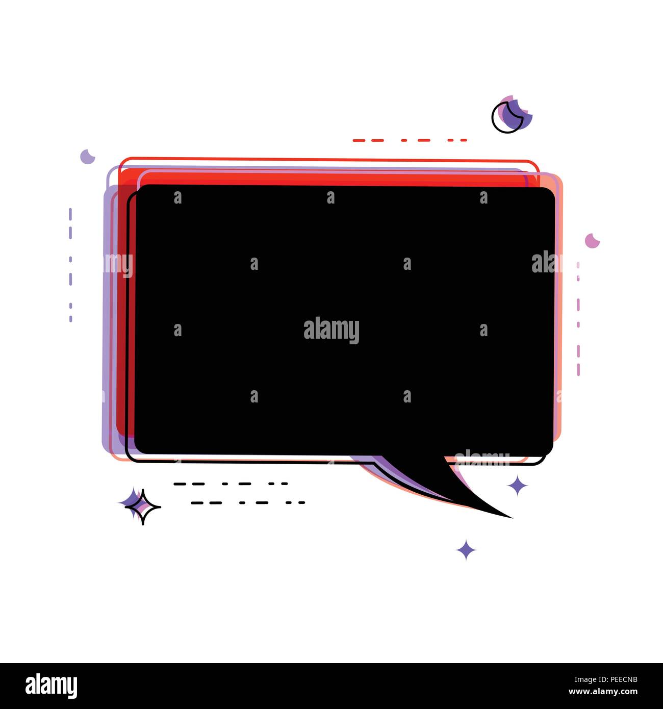 Flat horizontal geometric vector banner with random shapes. Distorted ...