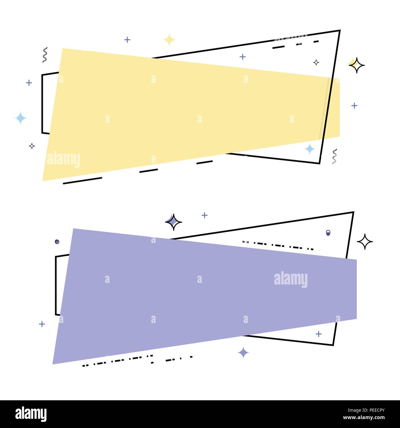 Set of Flat linear promotion banner. Element for graphic design ...