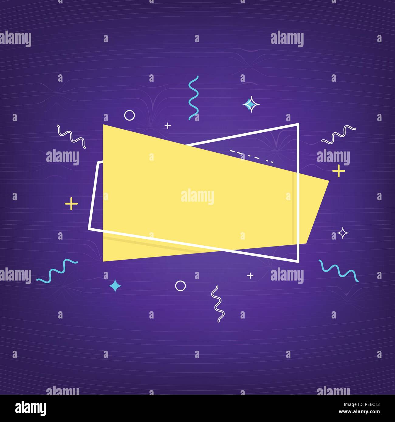 Flat horizontal geometric vector banner. Element for graphic design ...