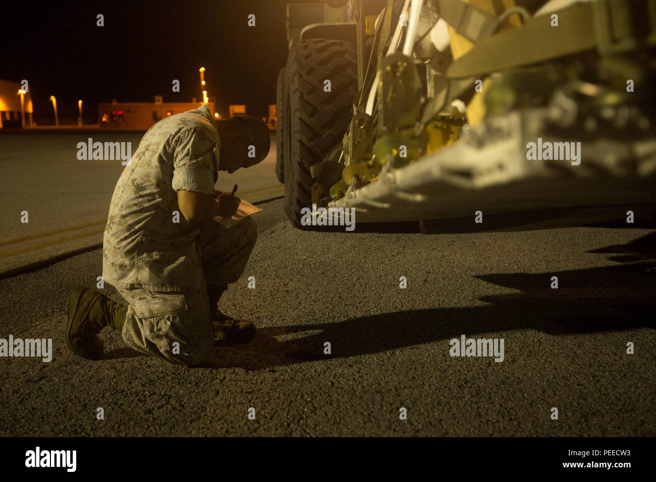 U.S. Marine Corps Sgt. Kenny S. Leon, an embarkation specialist with ...