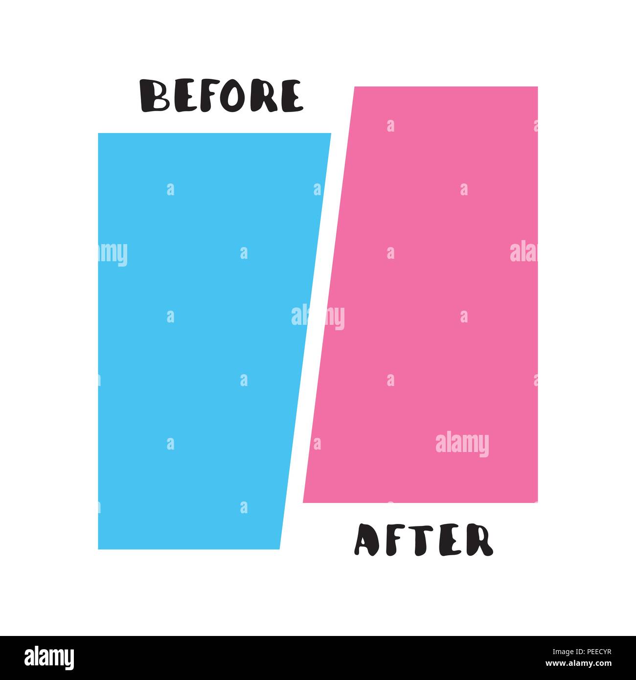 Template background before and after. Vector illustration Stock Vector ...