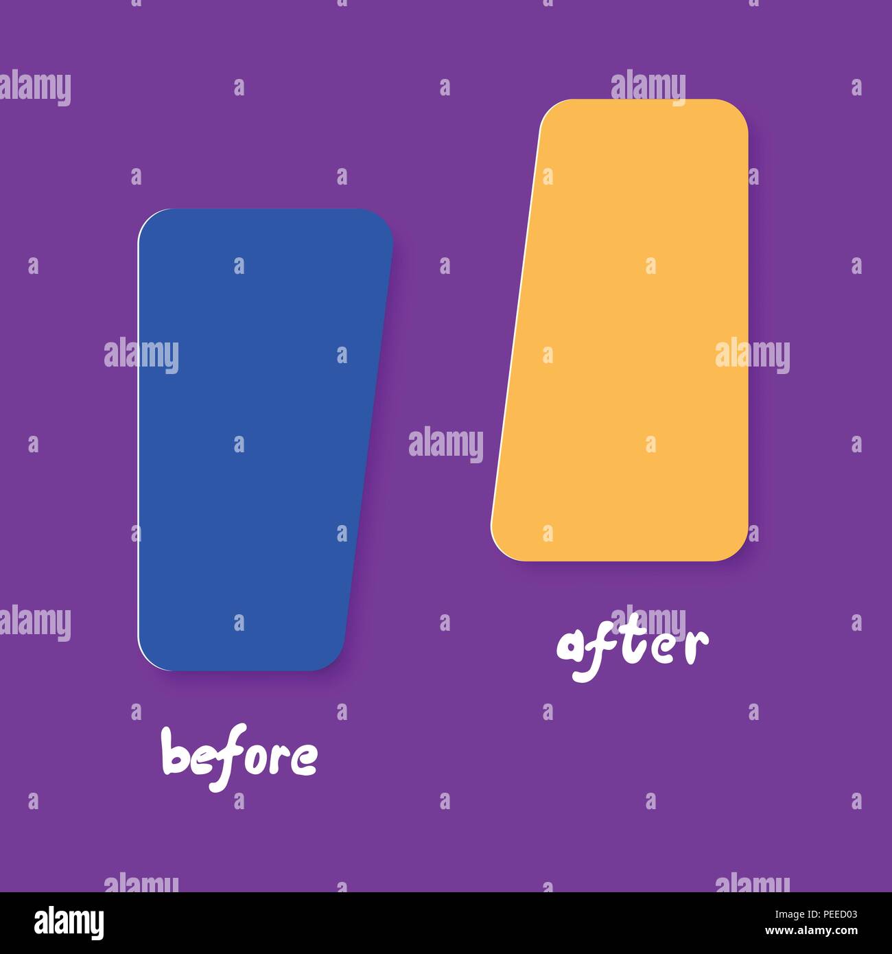 Template background before and after. Vector illustration Stock Vector ...