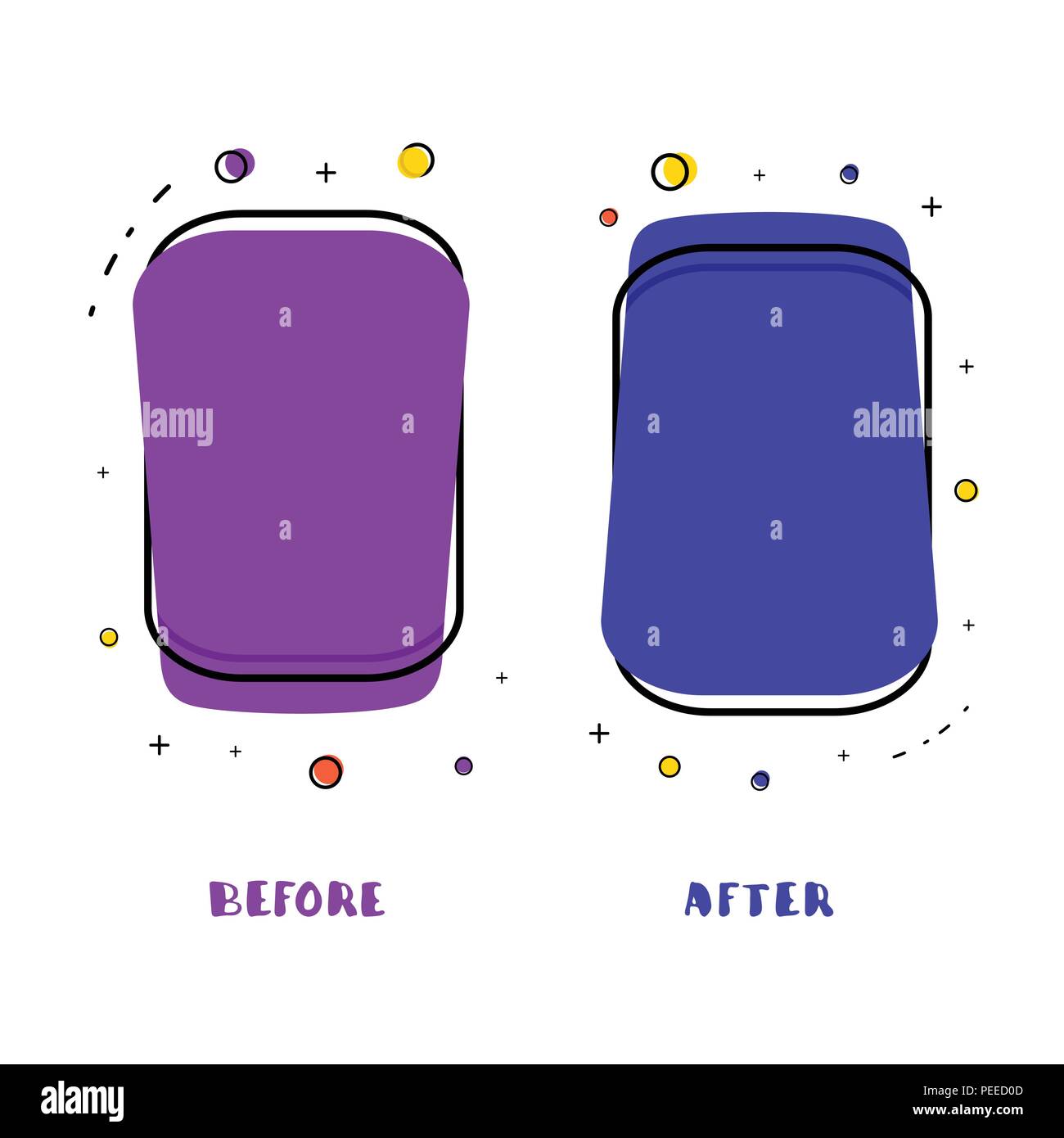 Template background before and after. Vector illustration Stock Vector ...