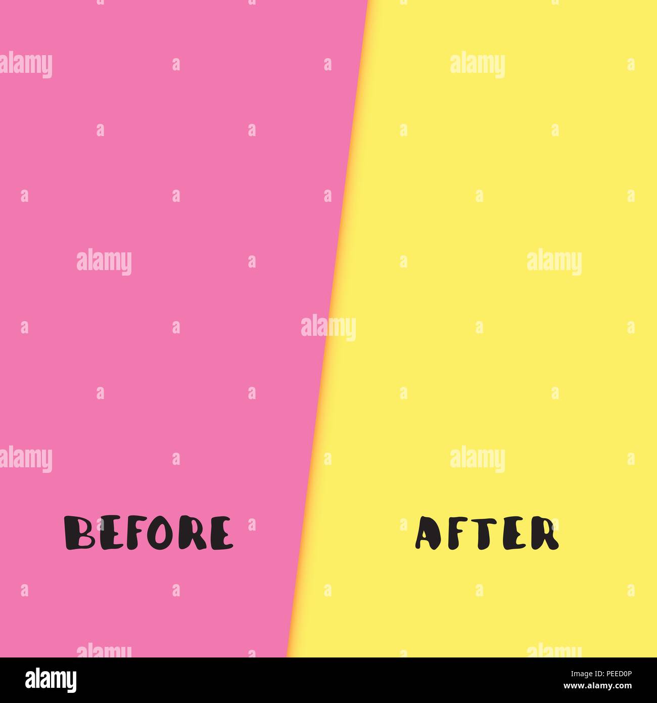 Before and After. Template background. Vector illustration Stock Vector ...