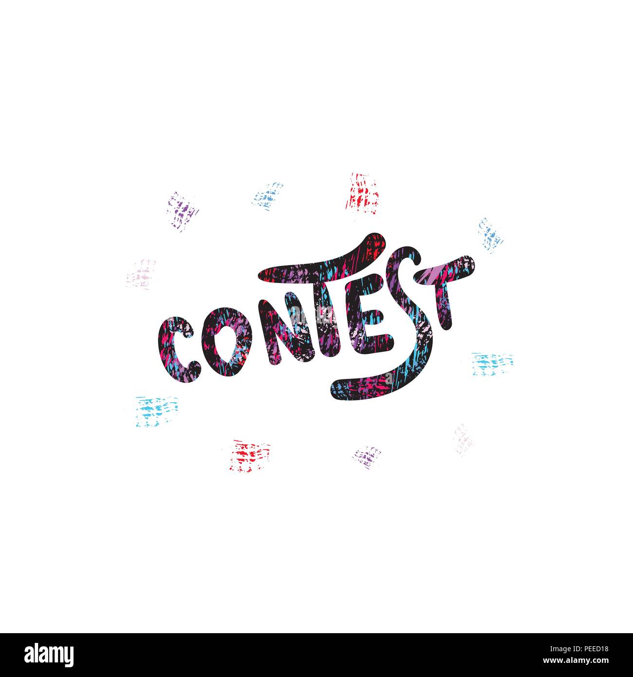 Contest handwritten lettering. Element for graphic design - poster ...