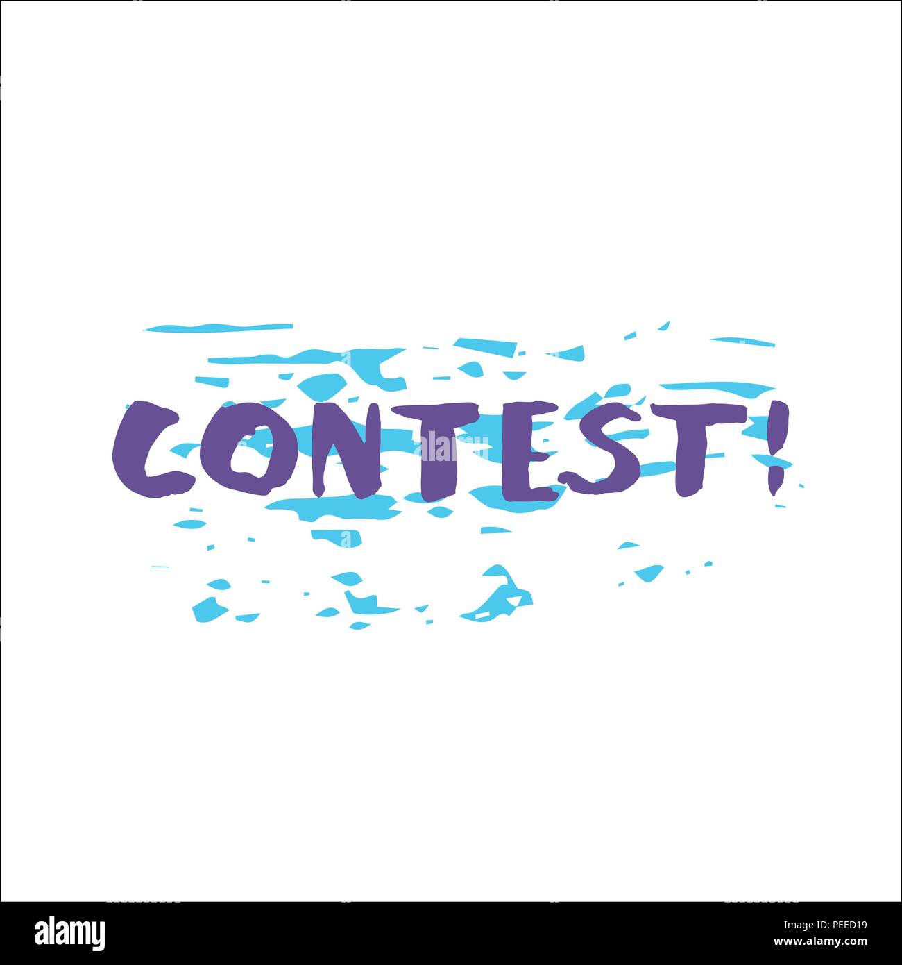 Contest handwritten lettering. Element for graphic design - poster ...