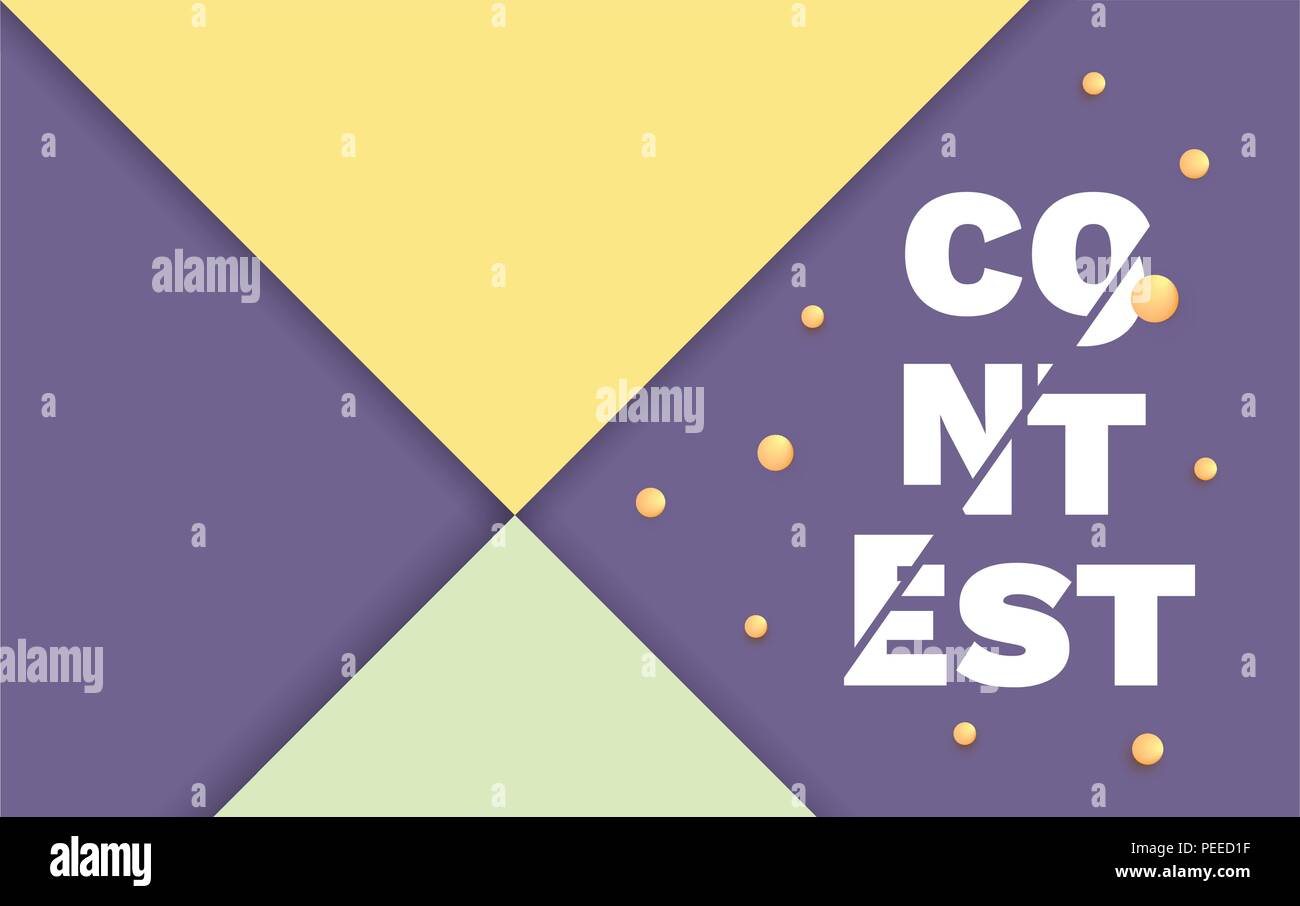 Contest lettering. Element for graphic design - banner, poster, flyer ...