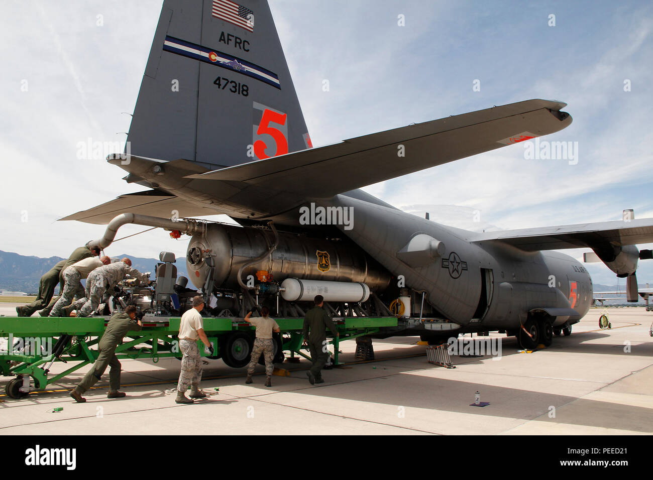Members of the 39th Aerial Port Squadron along with C-130 loadmasters assigned to the 731st ...