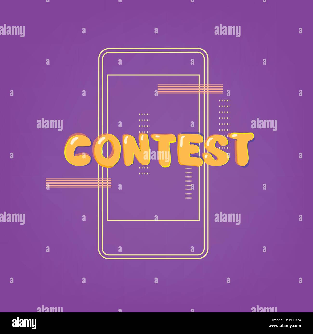 Contest lettering. Element for graphic design - poster, flyer, brochure ...