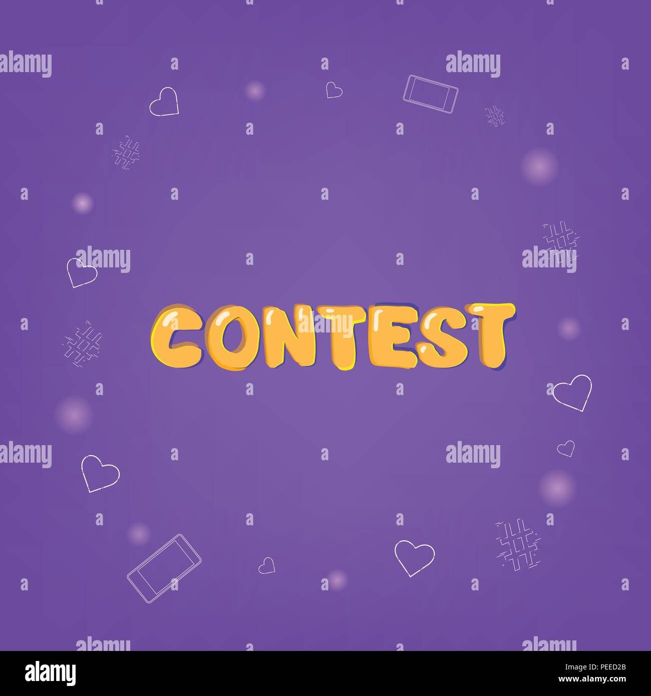 Contest lettering. Element for graphic design - banner, poster, flyer ...