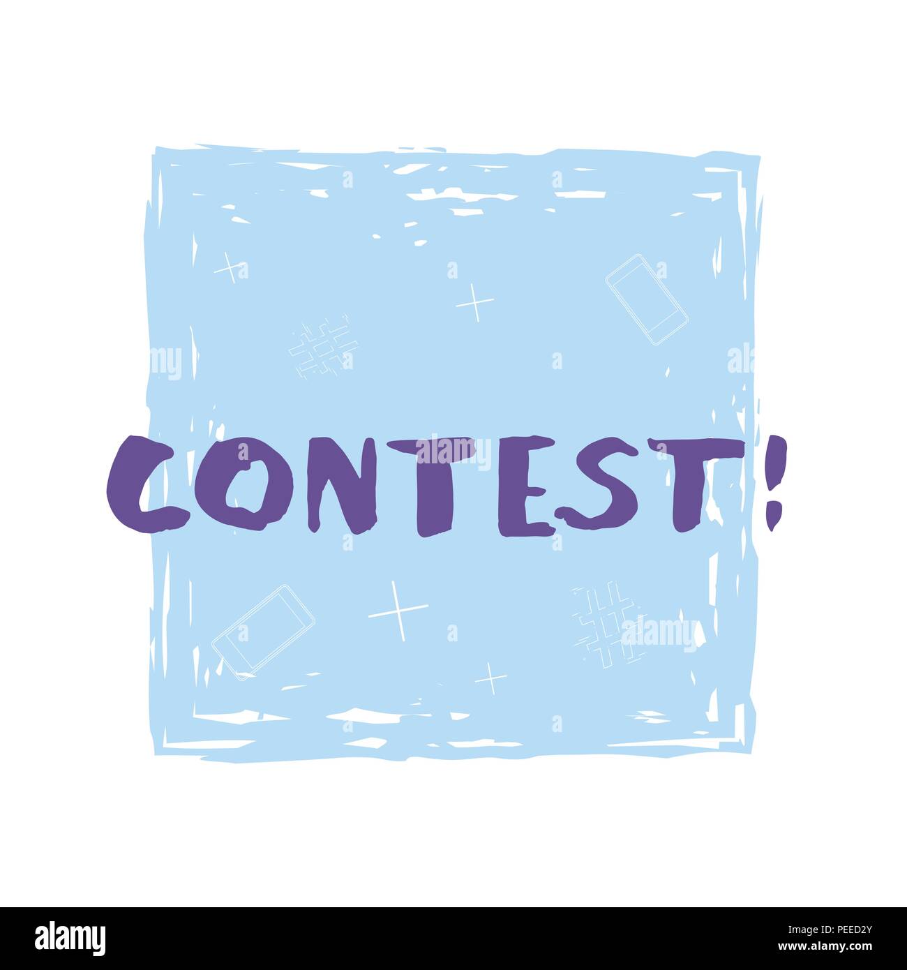 Contest handwritten lettering. Element for graphic design - poster ...