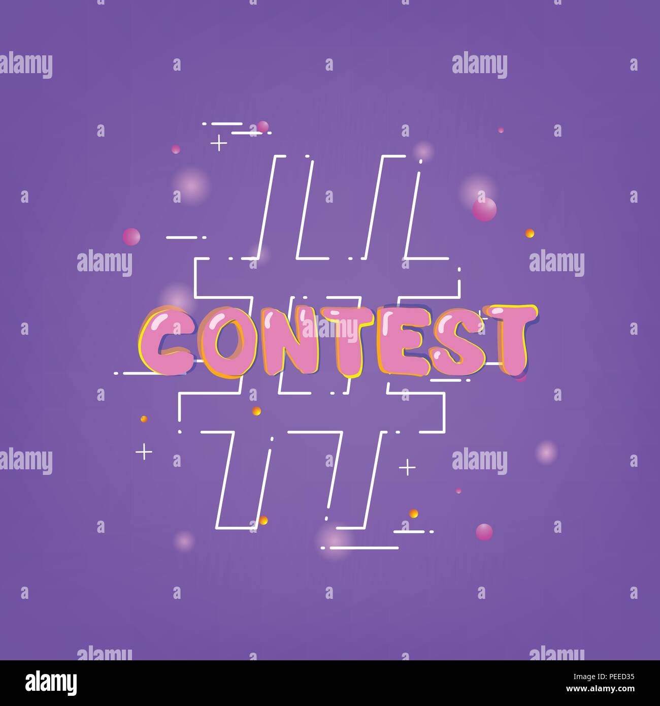 Contest lettering. Element for graphic design - banner, poster, flyer ...