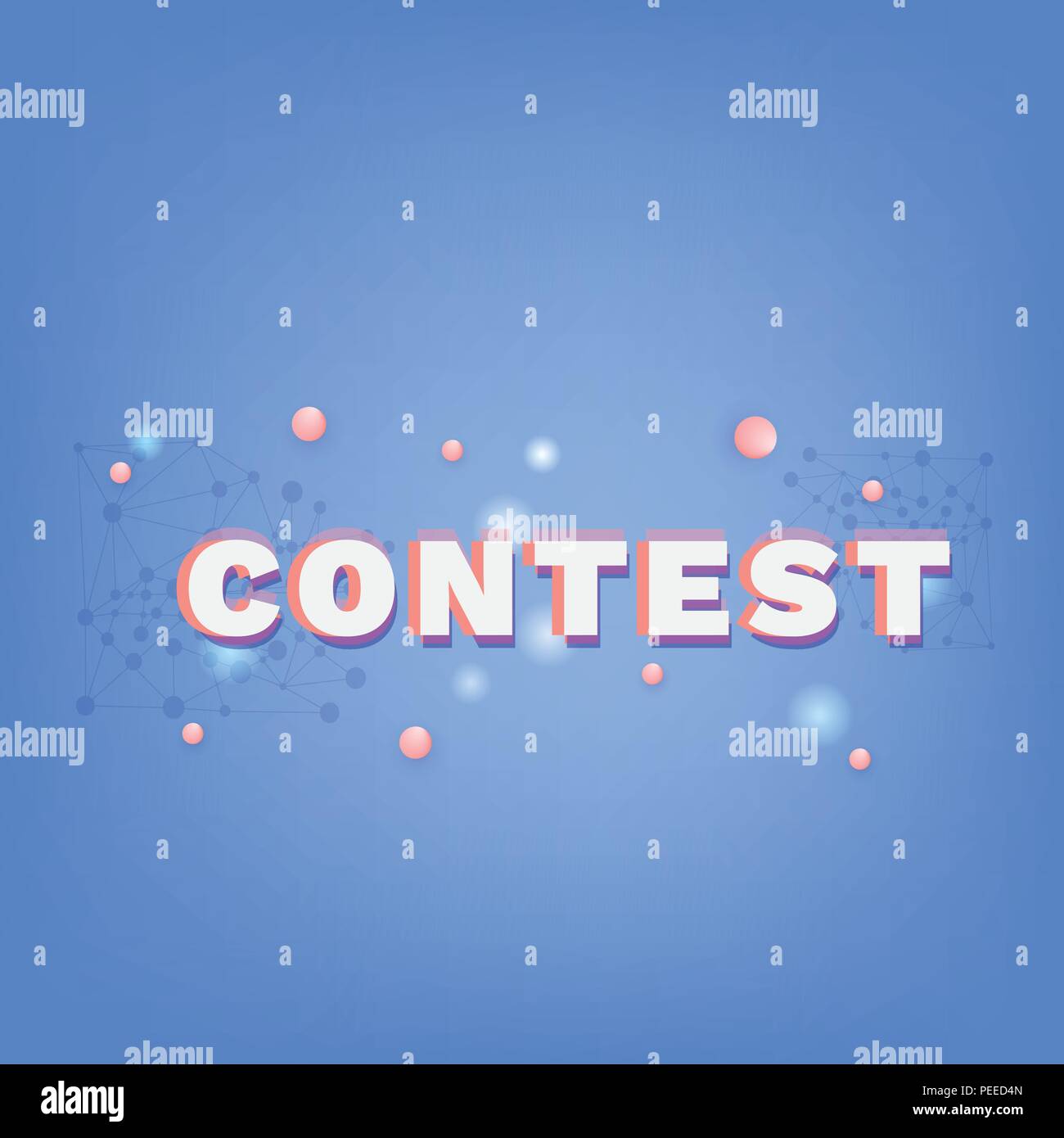 Contest text with random items. Glitch chromatic aberration trendy ...