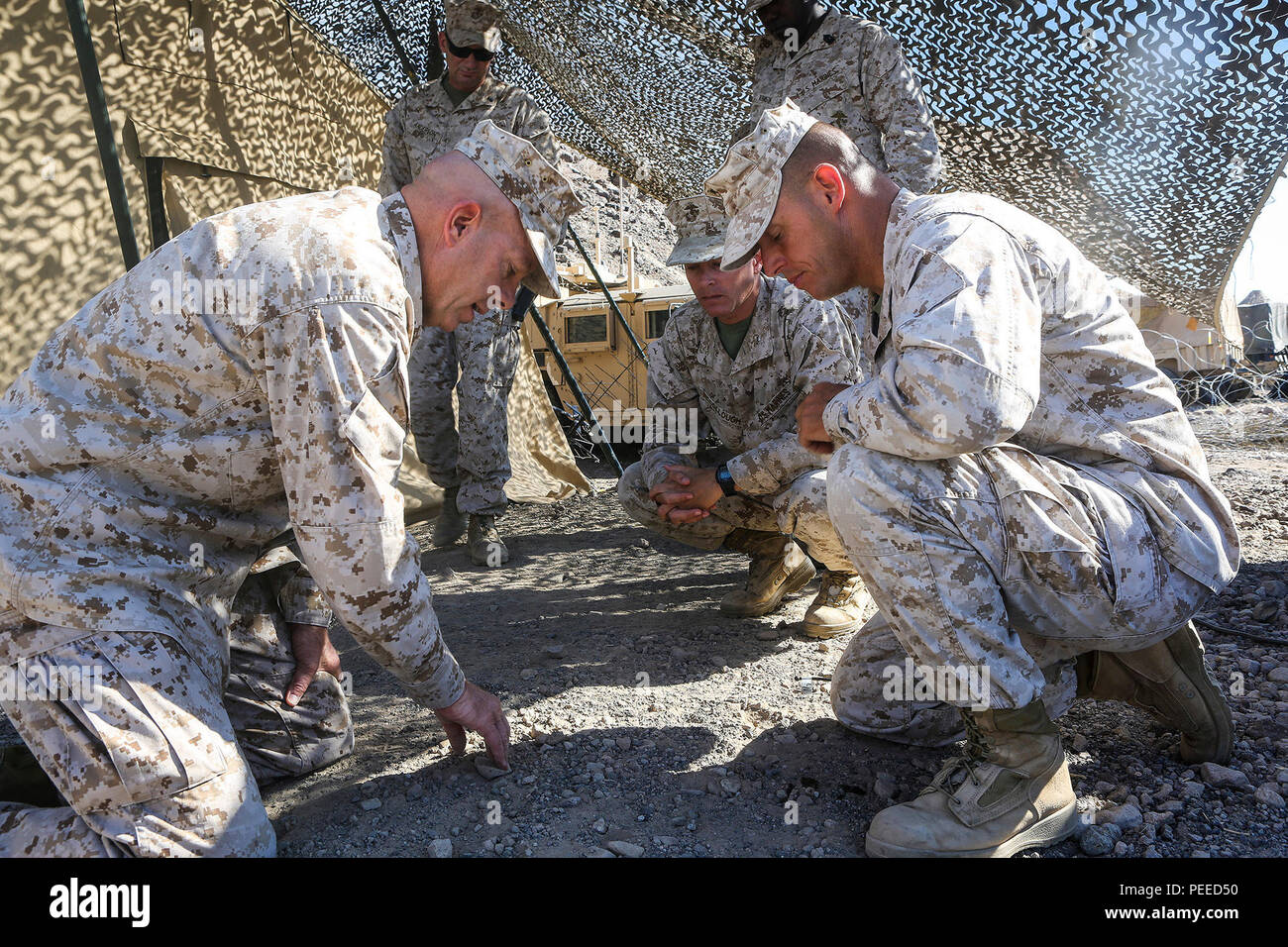 Lieutenant Gen. David H. Berger, left, commanding general of I Marine ...