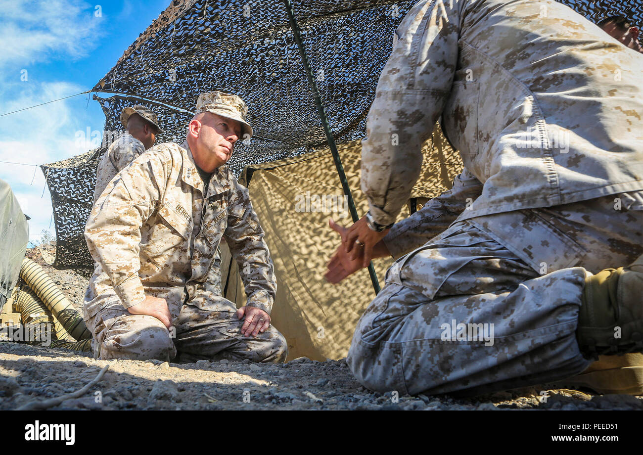 Lieutenant Gen. David H. Berger, left, commanding general of I Marine ...