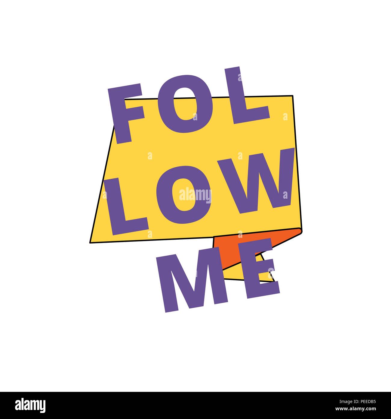 Follow me. Vector illustration Stock Vector Image & Art - Alamy