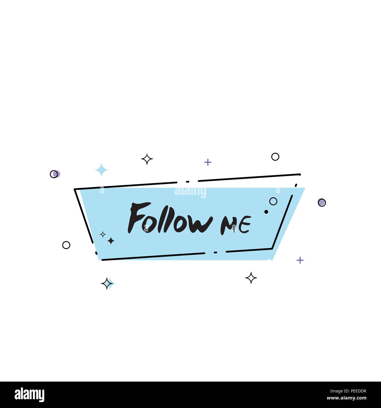 Follow me banner. Vector illustration Stock Vector Image & Art - Alamy