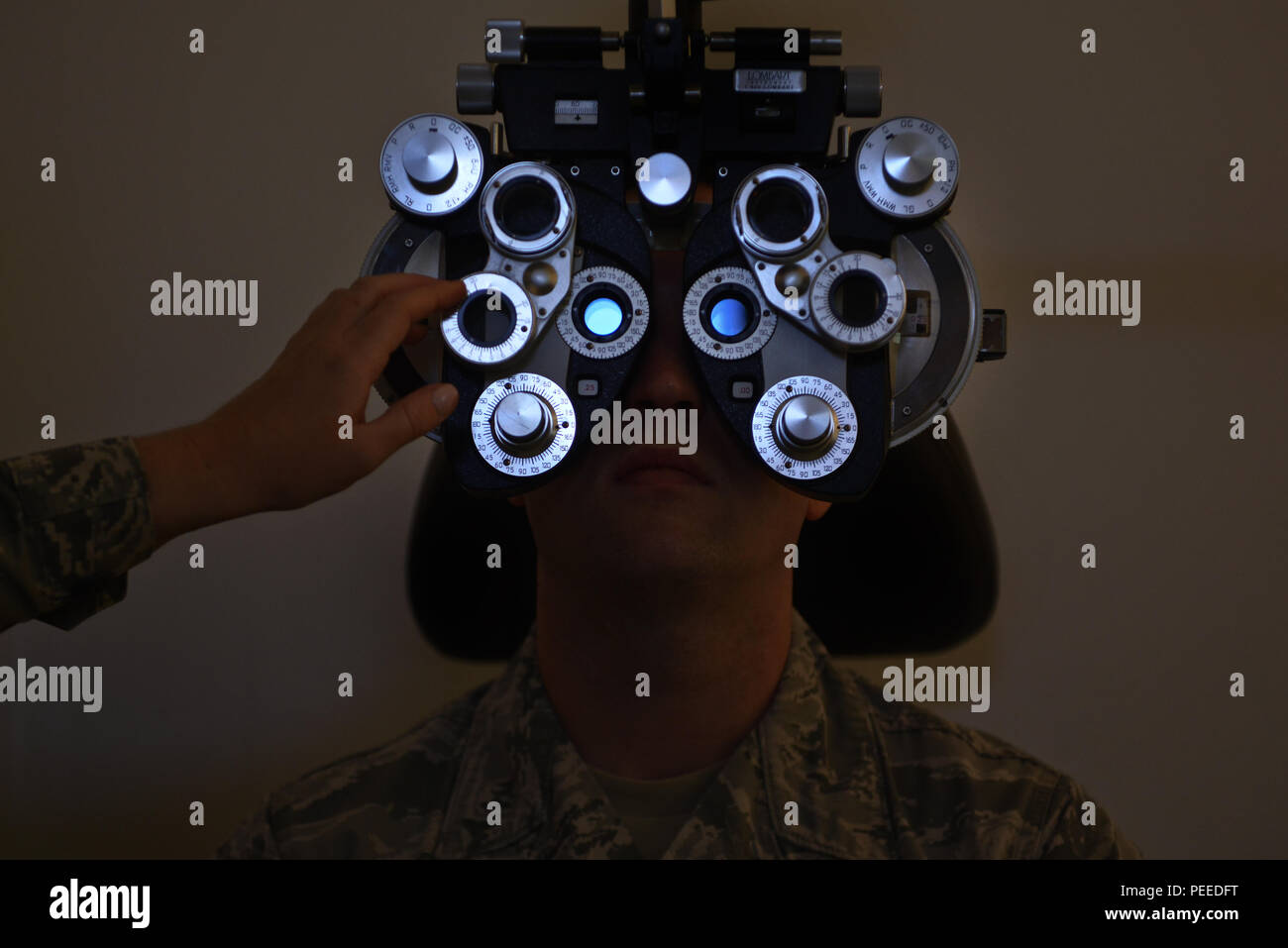 Capt Lauren Matthews, 379th Expeditionary Medical Group optometry ...