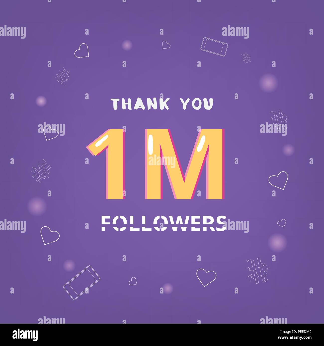 Million followers vector vectors hi-res stock photography and images ...