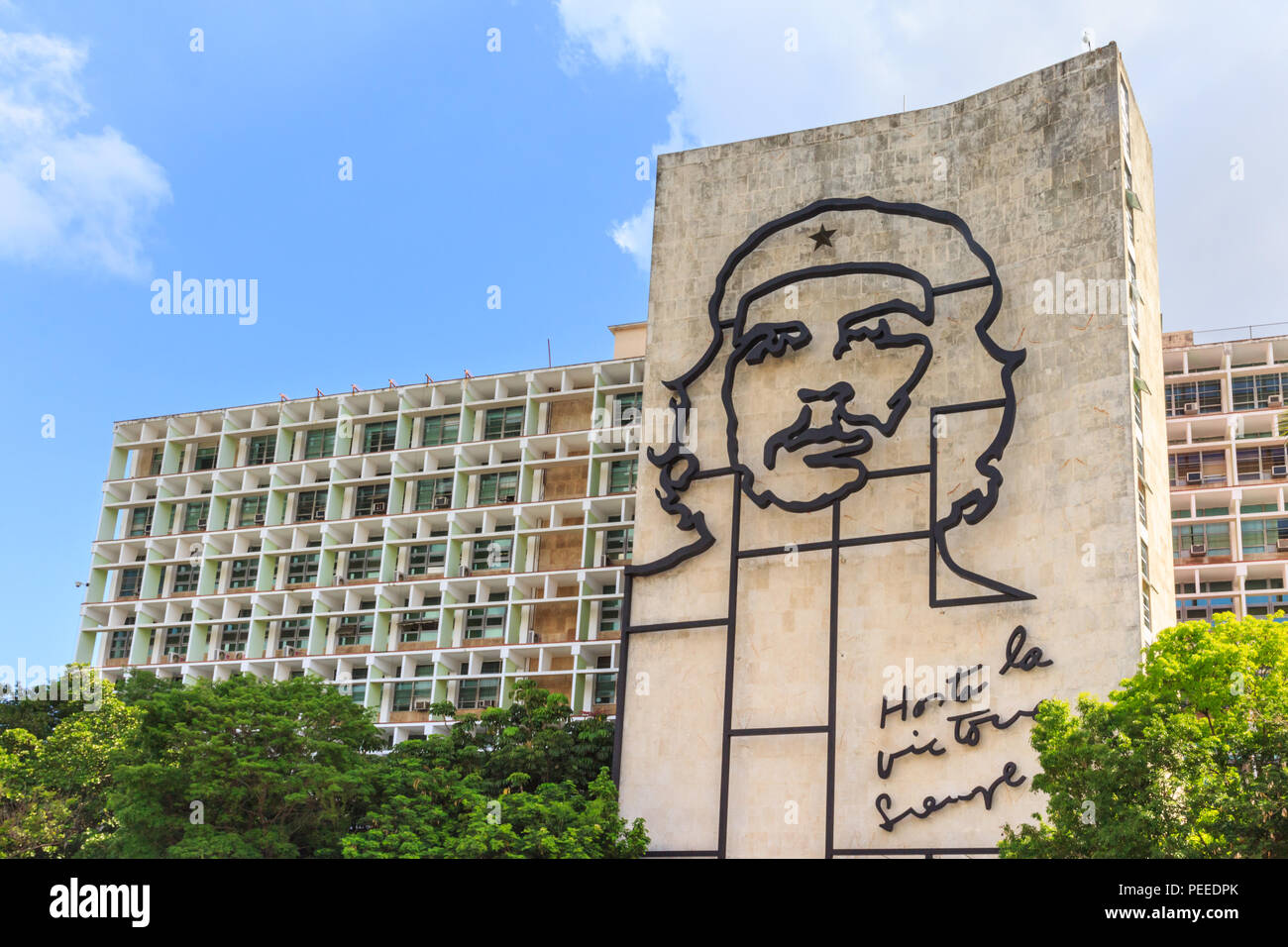Cuban Ministry of the Interior, MININT with wire outline of Che Guevara ...
