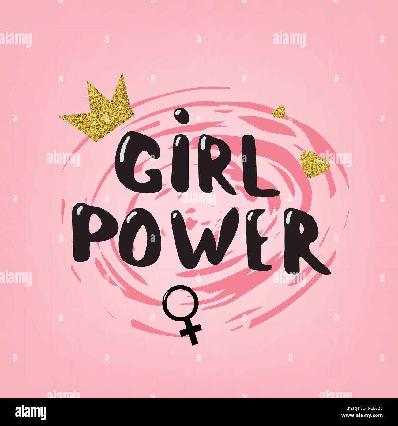 Girl Power composition. Vector illustration Stock Vector Image & Art ...