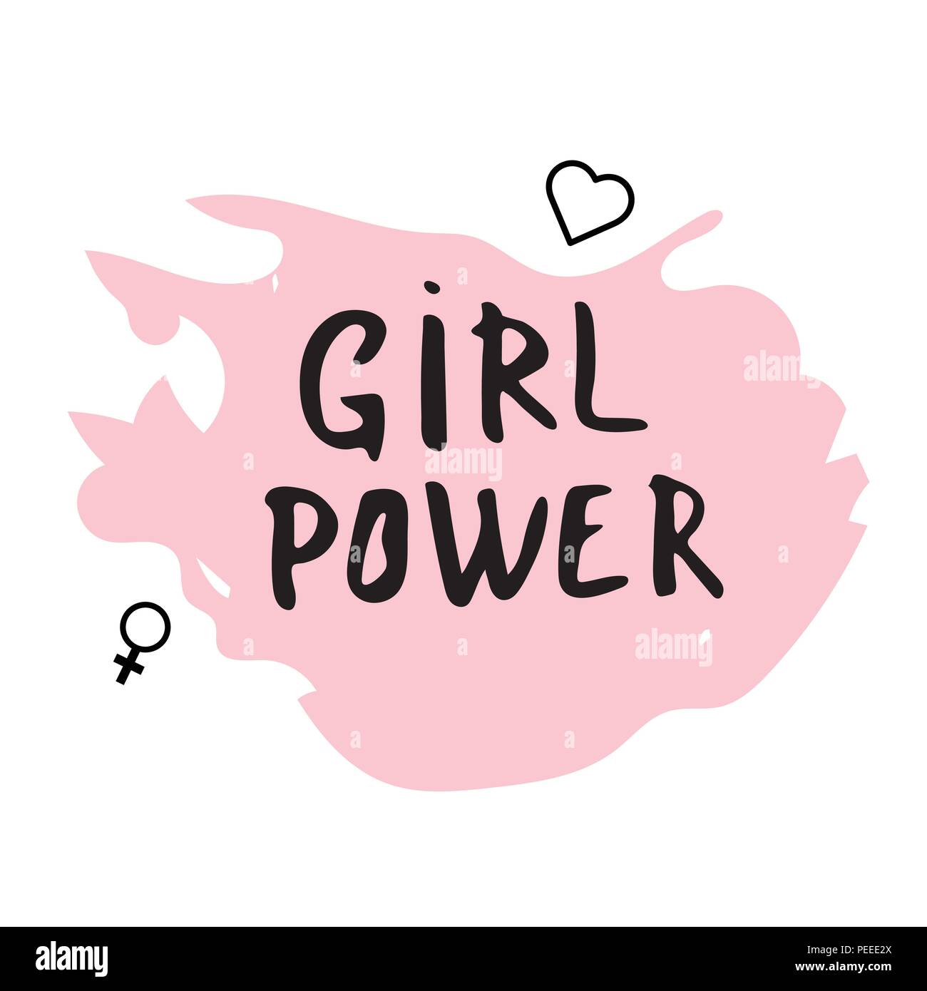 Girl Power composition. Vector illustration Stock Vector Image & Art ...