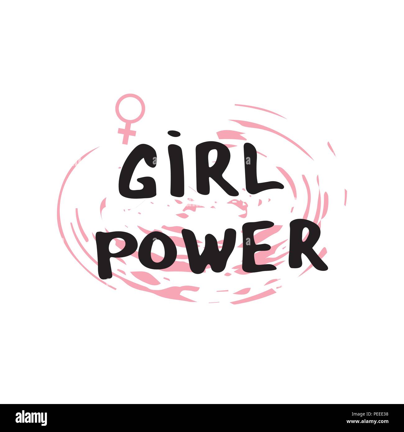 Girl Power composition. Vector illustration Stock Vector Image & Art ...
