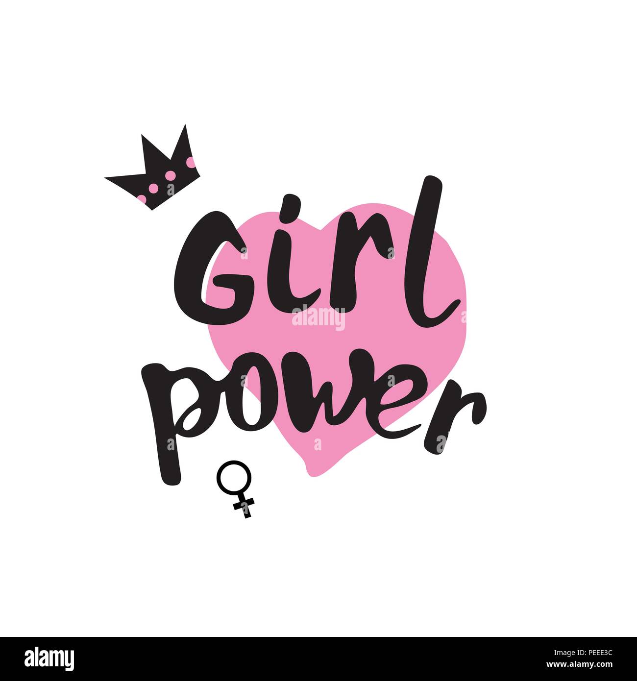 Girl Power composition. Vector illustration Stock Vector Image & Art ...