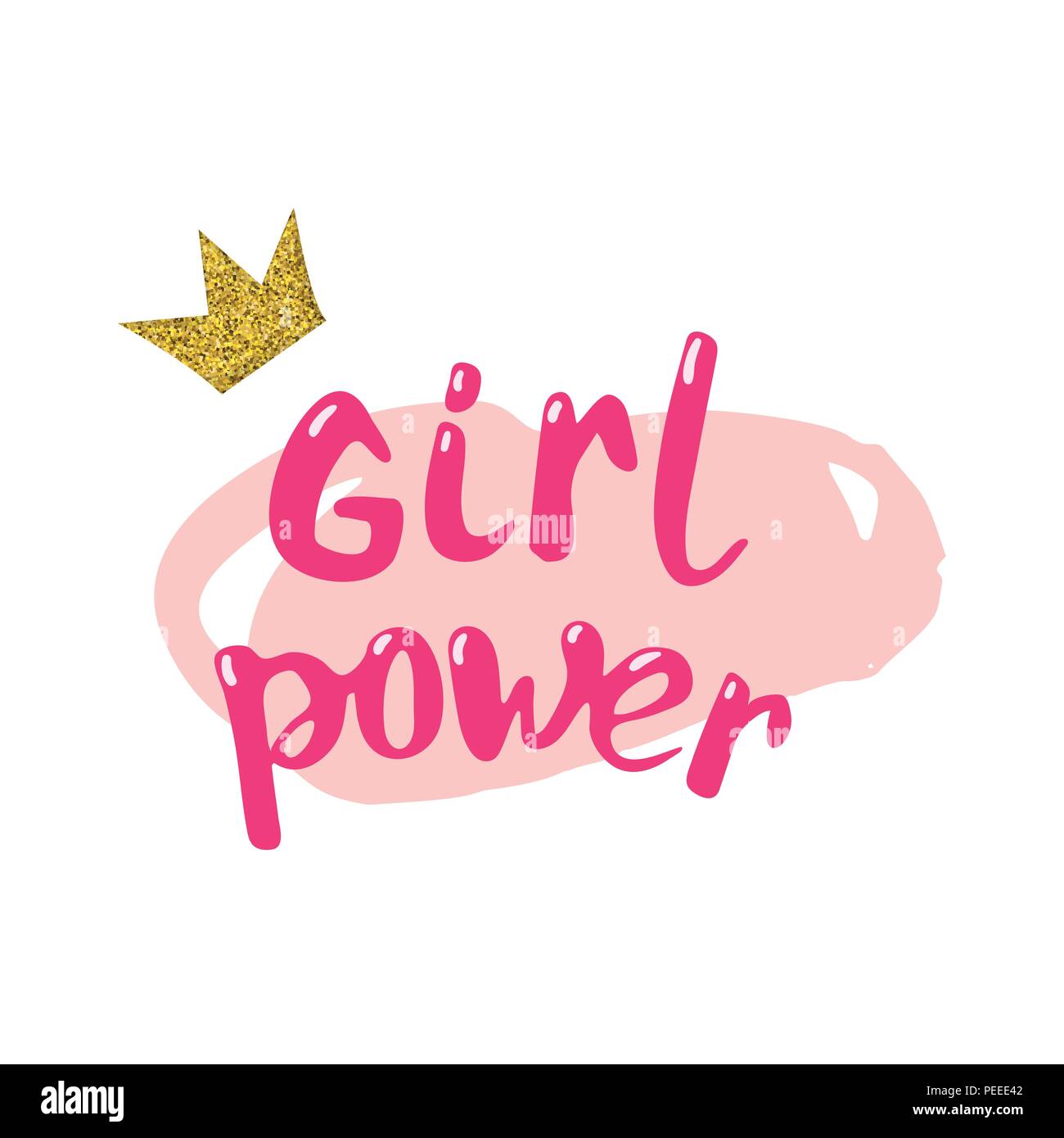Girl Power composition. Vector illustration Stock Vector Image & Art ...