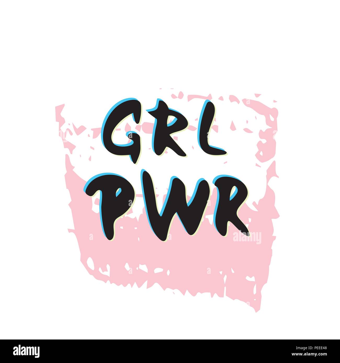 Girl Power composition. Vector illustration Stock Vector Image & Art ...