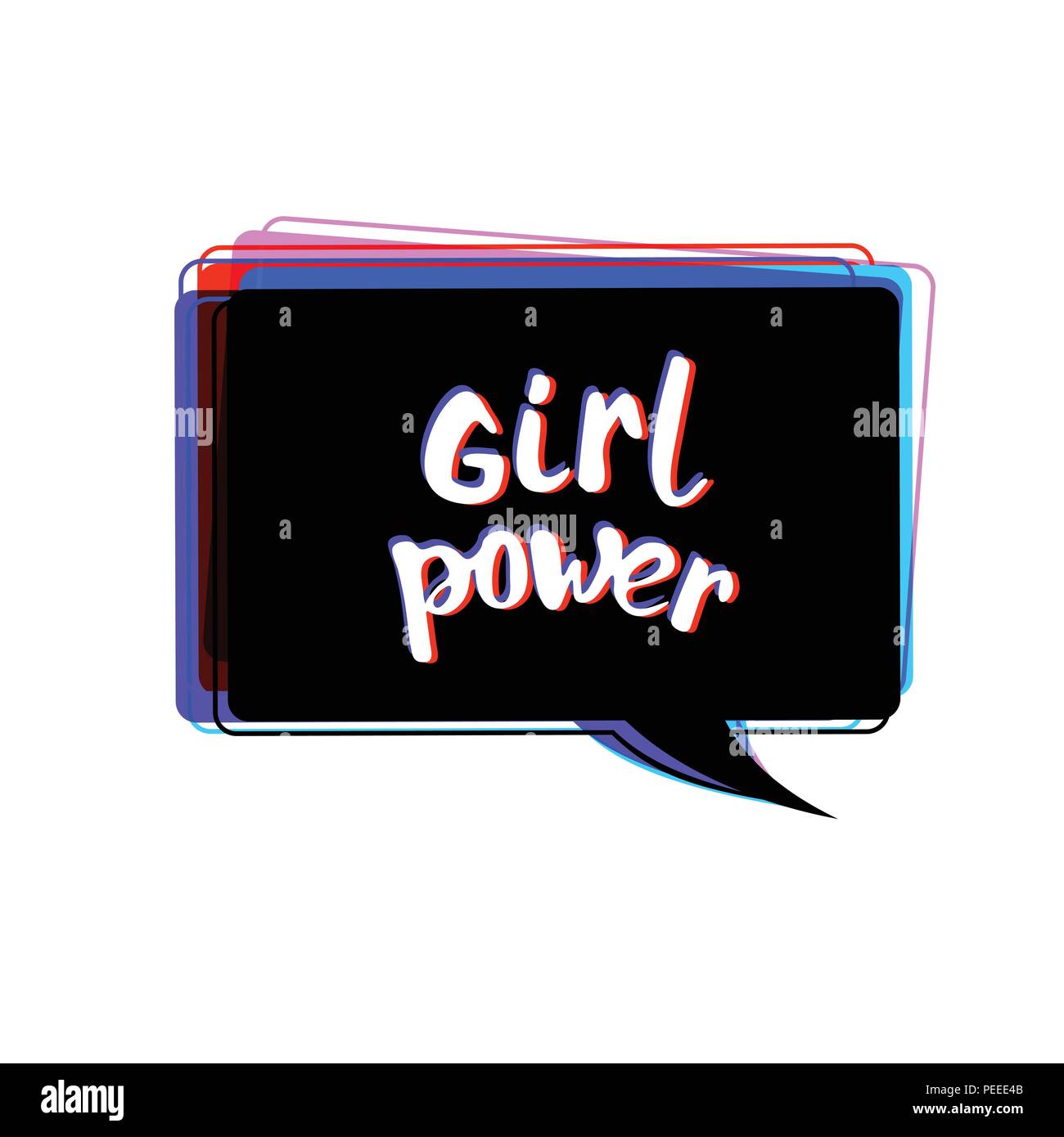 Girl Power composition. Vector illustration Stock Vector Image & Art ...