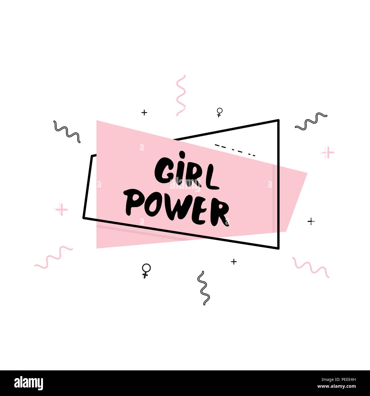 Girl Power composition. Vector illustration Stock Vector Image & Art ...