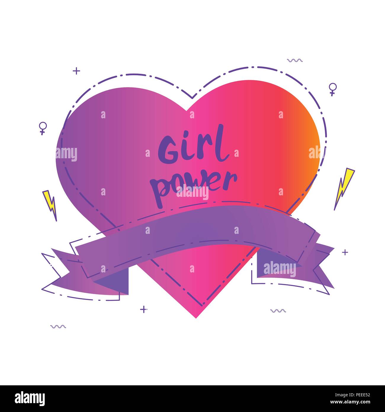 Girl Power composition. Vector illustration Stock Vector Image & Art ...