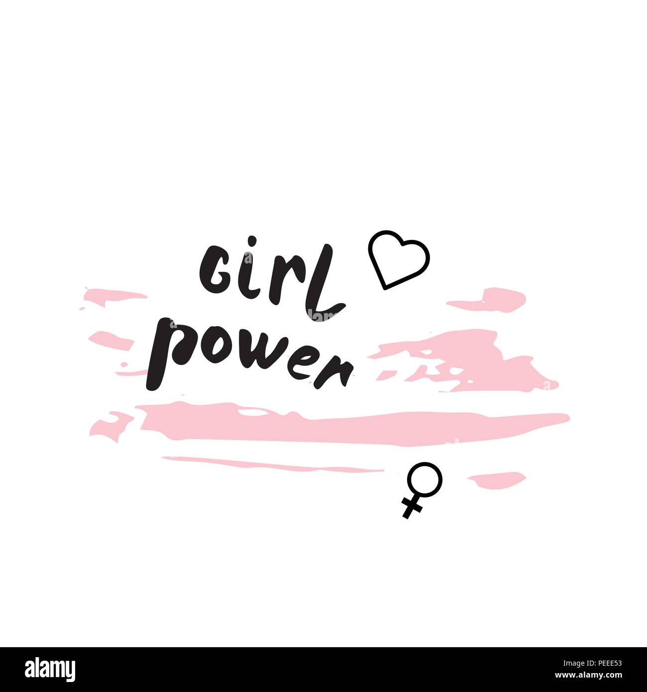 Girl Power composition. Vector illustration Stock Vector Image & Art ...