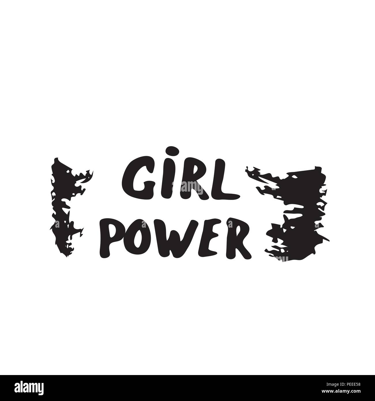 Girl Power composition. Vector illustration Stock Vector Image & Art ...