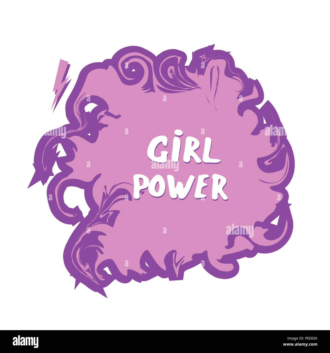 Girl Power composition. Vector illustration Stock Vector Image & Art ...