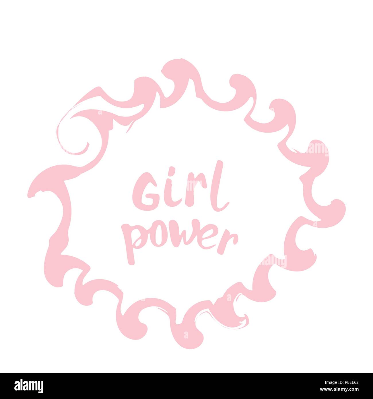 Girl Power composition. Vector illustration Stock Vector Image & Art ...