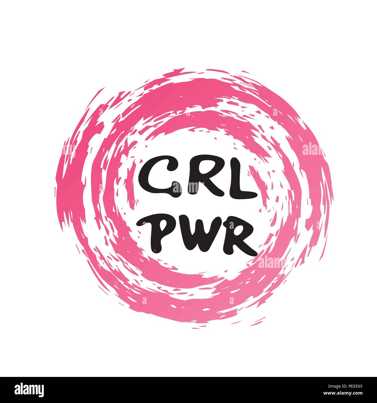 Girl Power composition. GRL PWR lettering. Vector illustration Stock ...