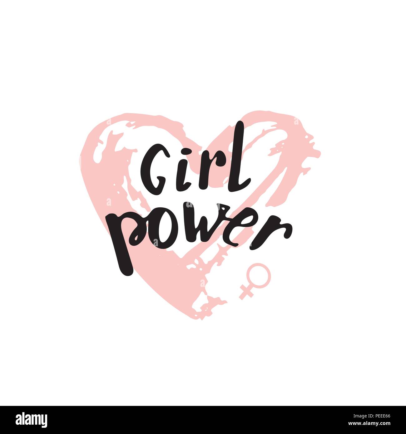 Girl Power composition. Vector illustration Stock Vector Image & Art ...