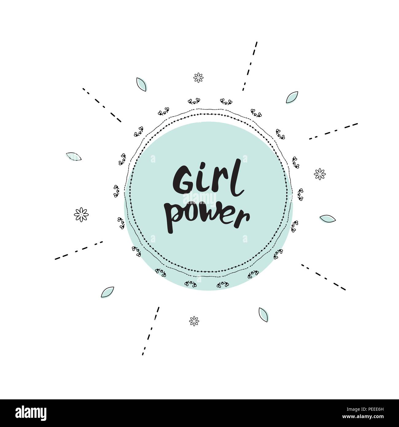 Girl Power composition. Vector illustration Stock Vector Image & Art ...