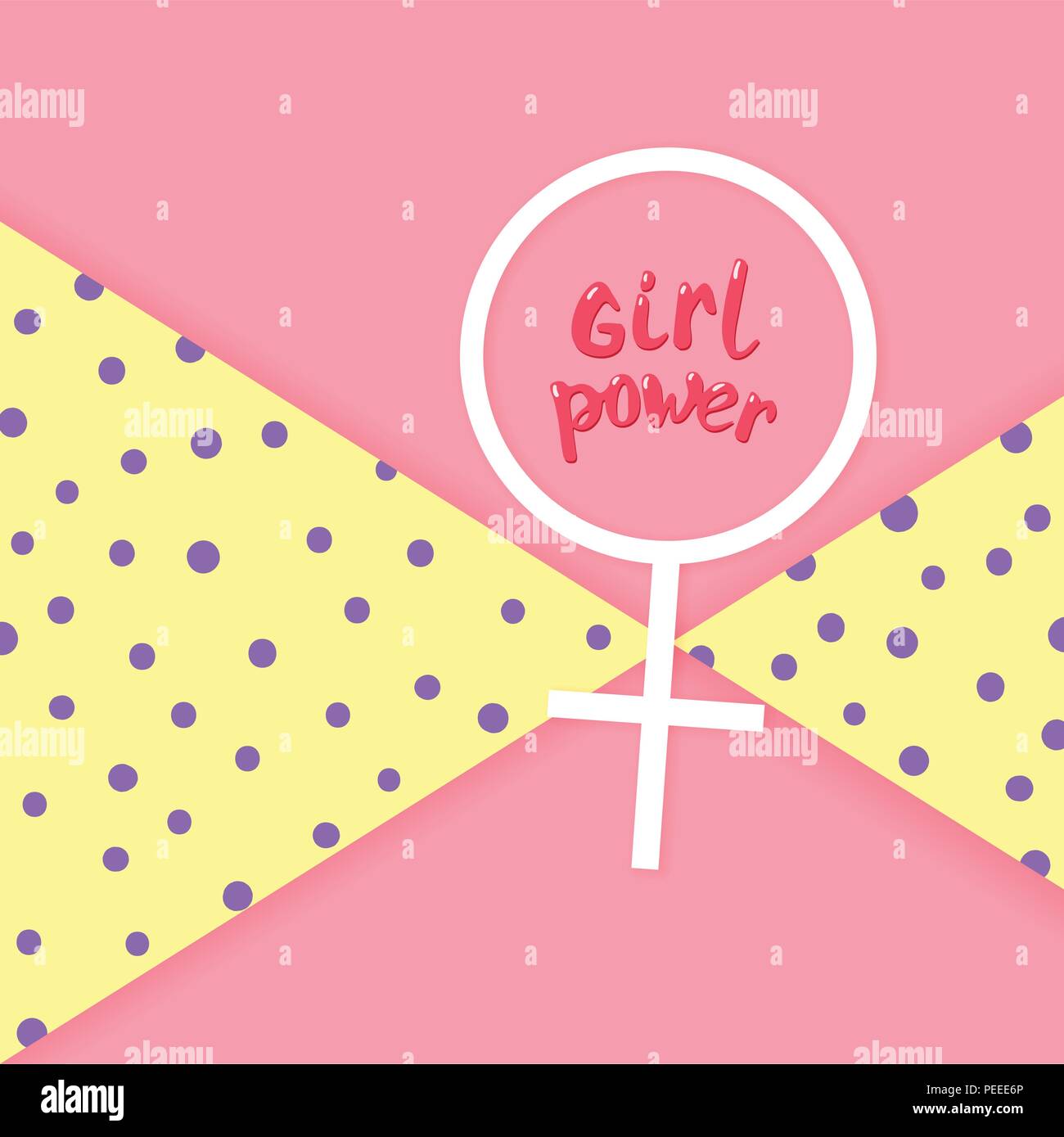 Girl Power composition. Vector illustration Stock Vector Image & Art ...