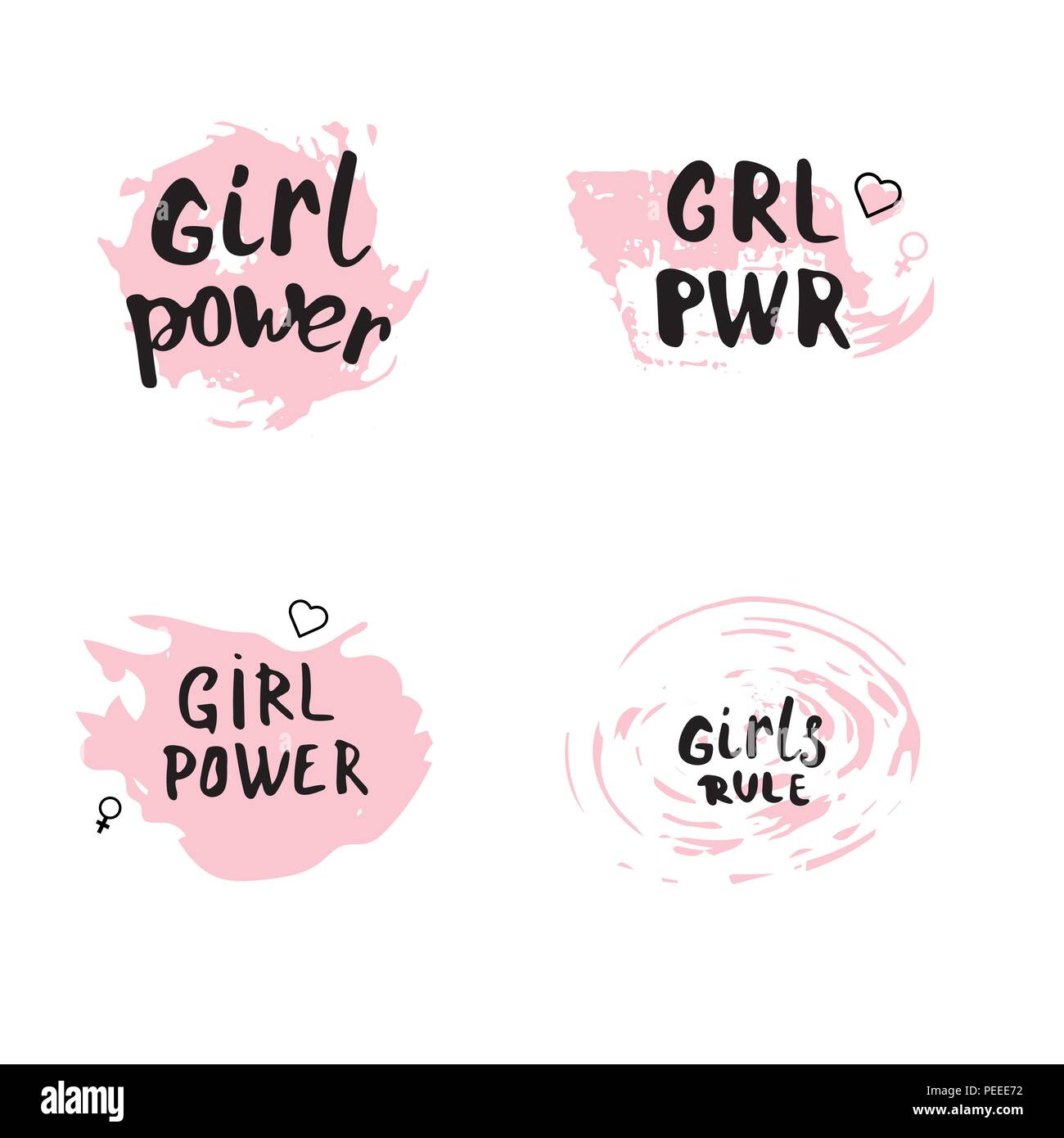 Girl power quotes set. Vector illustration Stock Vector Image & Art - Alamy