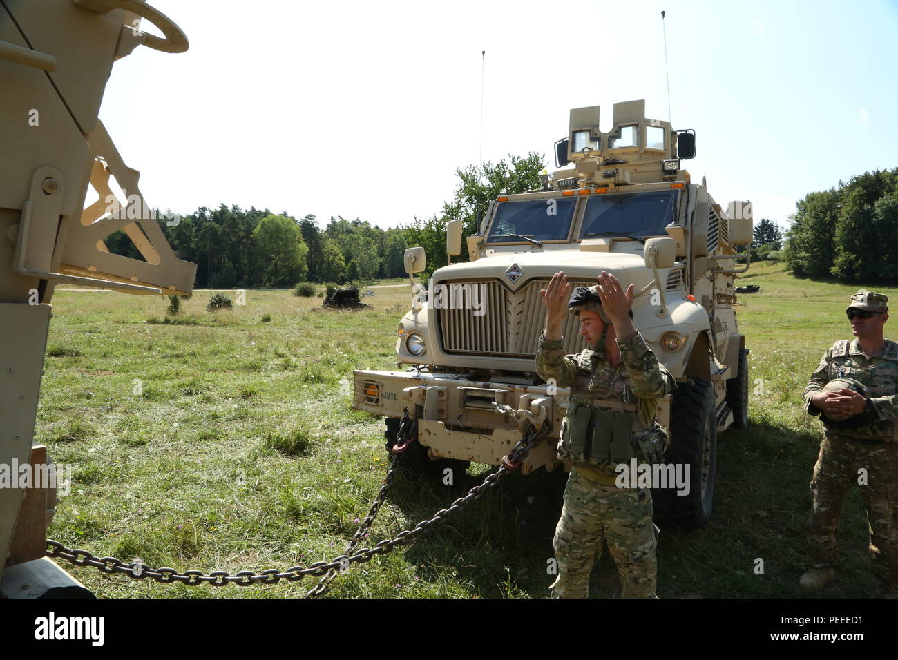 A Georgian soldier of 22nd Light Infantry Battalion, 2nd Infantry ...