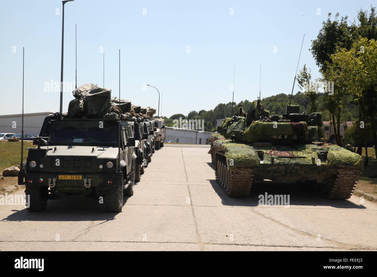 Czech soldiers of the 74th Light Motorized Battalion, 7th Mechanized ...