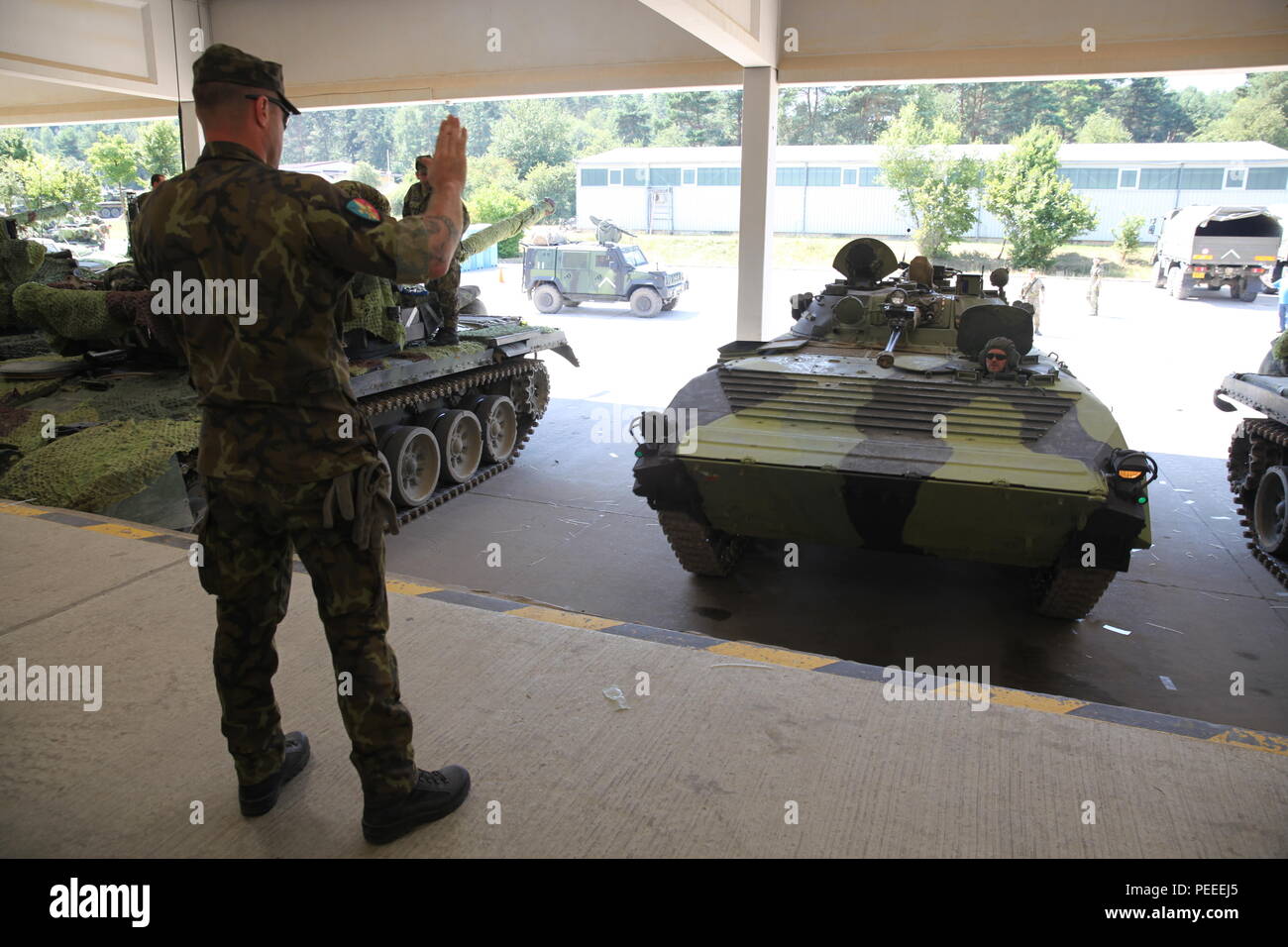 A Czech soldier of the 74th Light Motorized Battalion, 7th Mechanized ...