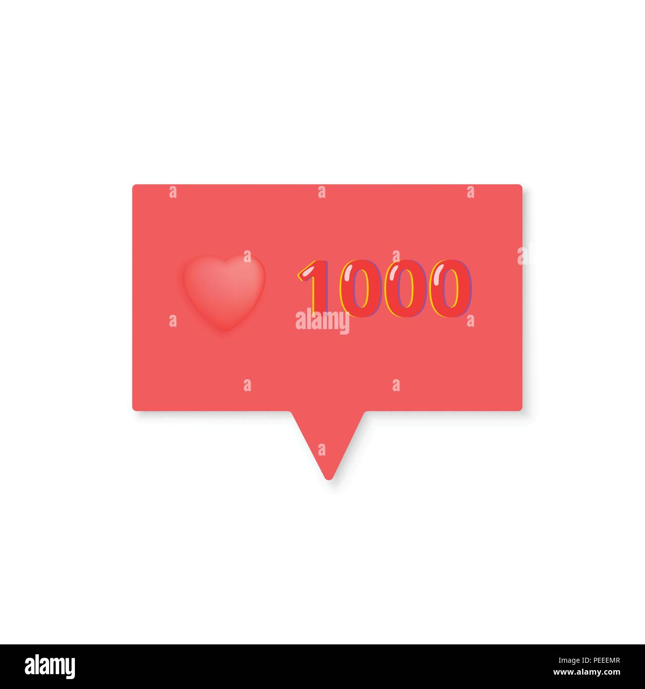 1000 Likes. Element for graphic design - blog, social media, banner ...